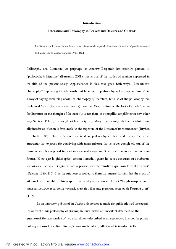 (PDF) Abstract Machines: Samuel Beckett and Philosophy after Deleuze ...