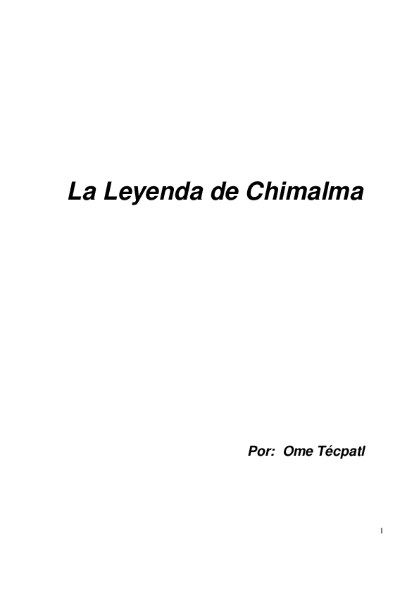 (PDF) La leyenda de Chimalma, madre de Quetzalkoatl.