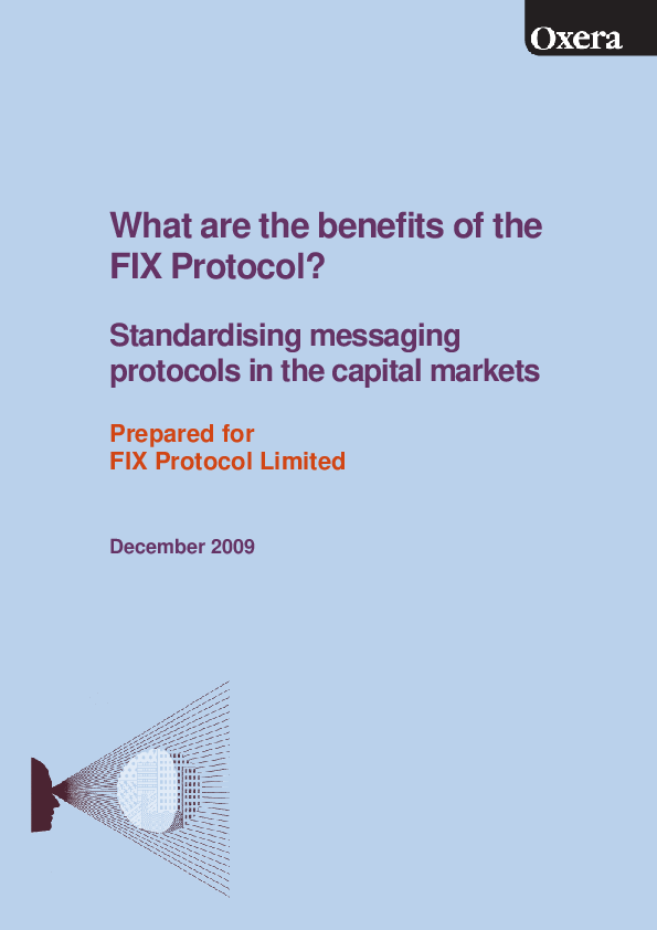 (PDF) What are the benefits of the FIX Protocol? Standardising ...