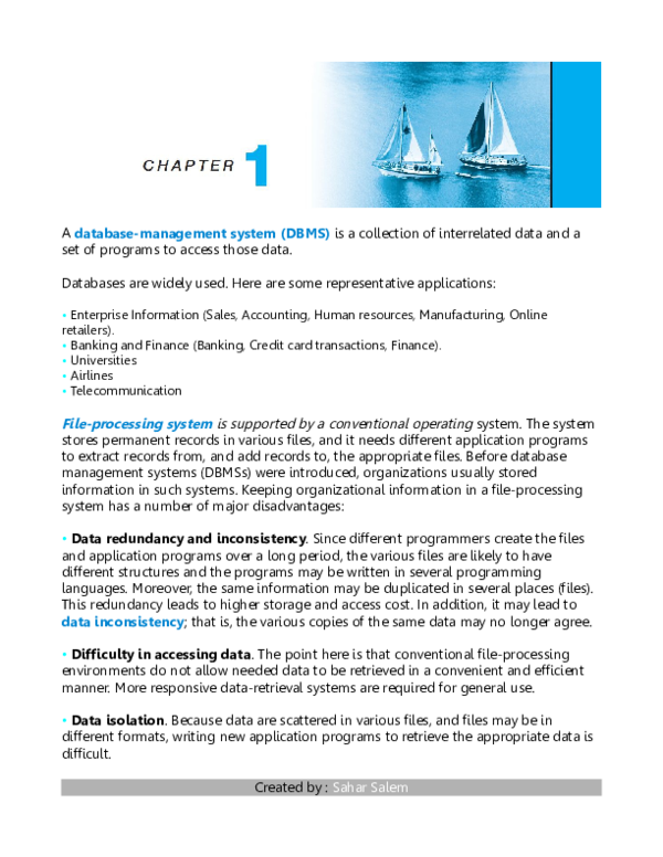 Ch 1 Introduction To Database 