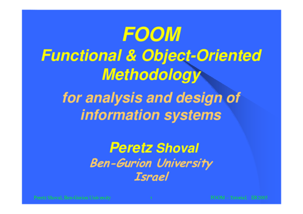 (PDF) Tutorial 2: FOOM–functional and object oriented methodology: an integrated approach