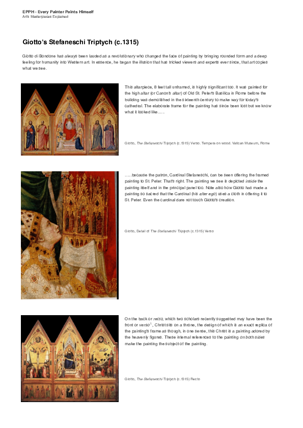(PDF) Giotto’s Stefaneschi Triptych (c.1315)