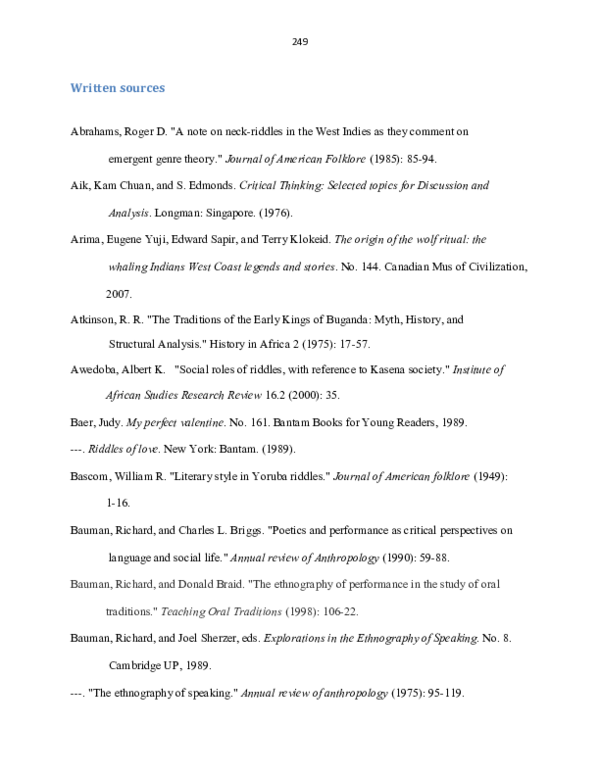 (PDF) Written Sources