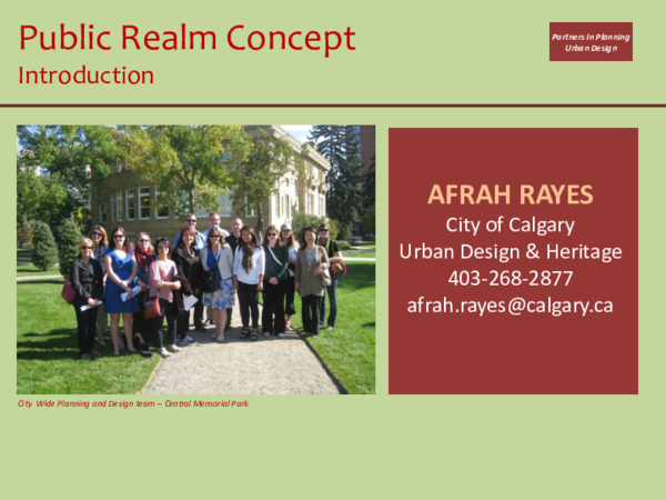 (PDF) Public Realm Concept Introduction
