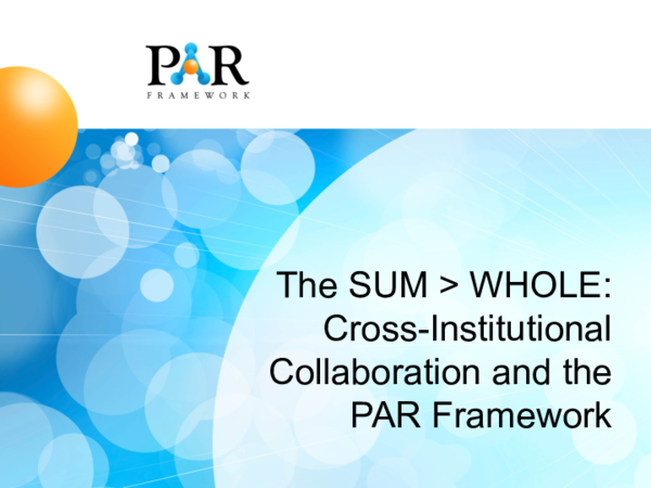 (PDF) The SUM > WHOLE: Cross-Institutional Collaboration and the PAR ...