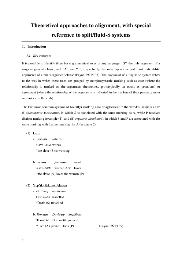 (PDF) Theoretical approaches to alignment, with special reference to ...