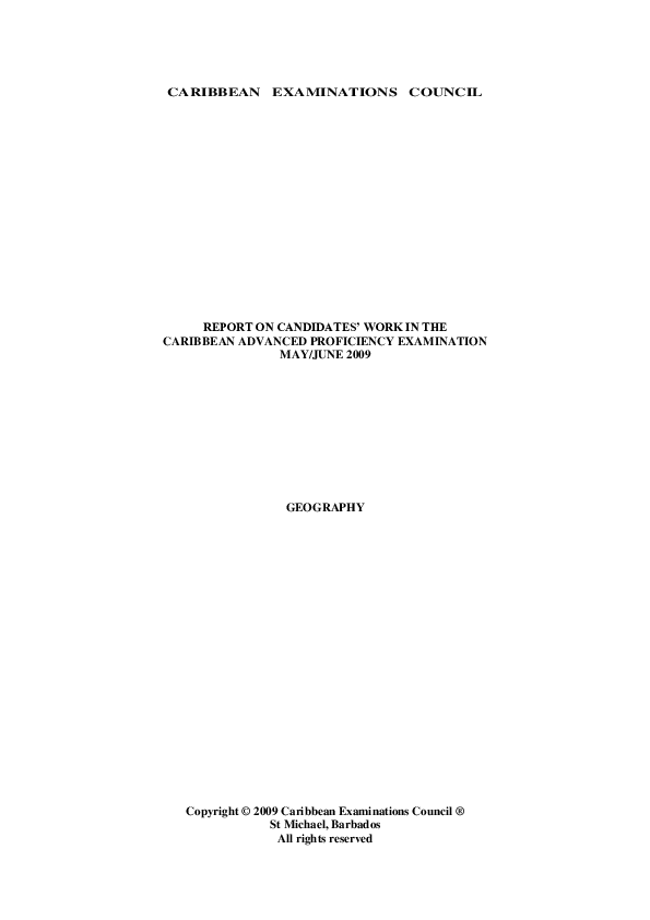 (PDF) CARIBBEAN EXAMINATIONS COUNCIL