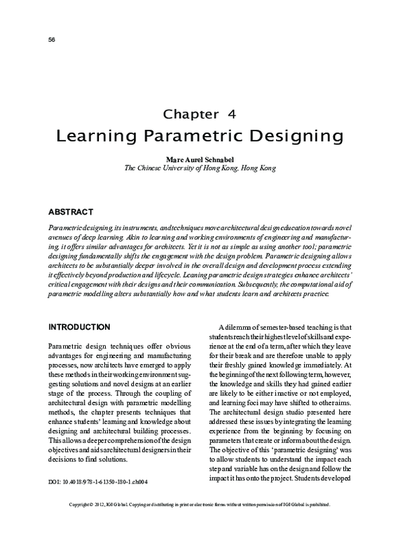 (PDF) Learning Parametric Designing