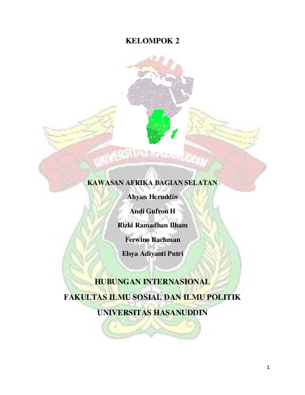 (DOC) Kawasan Afrika Selatan