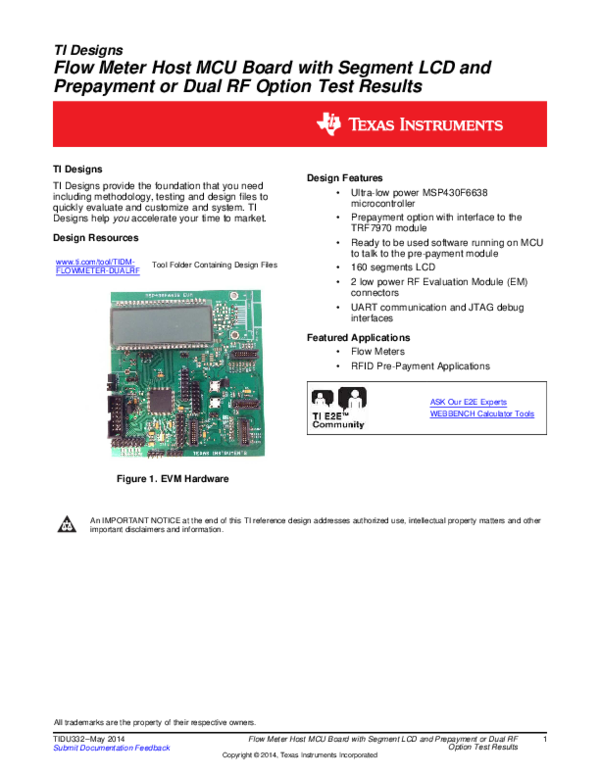 (PDF) Flow Meter Host MCU Board with Segment LCD and Prepayment or Dual ...