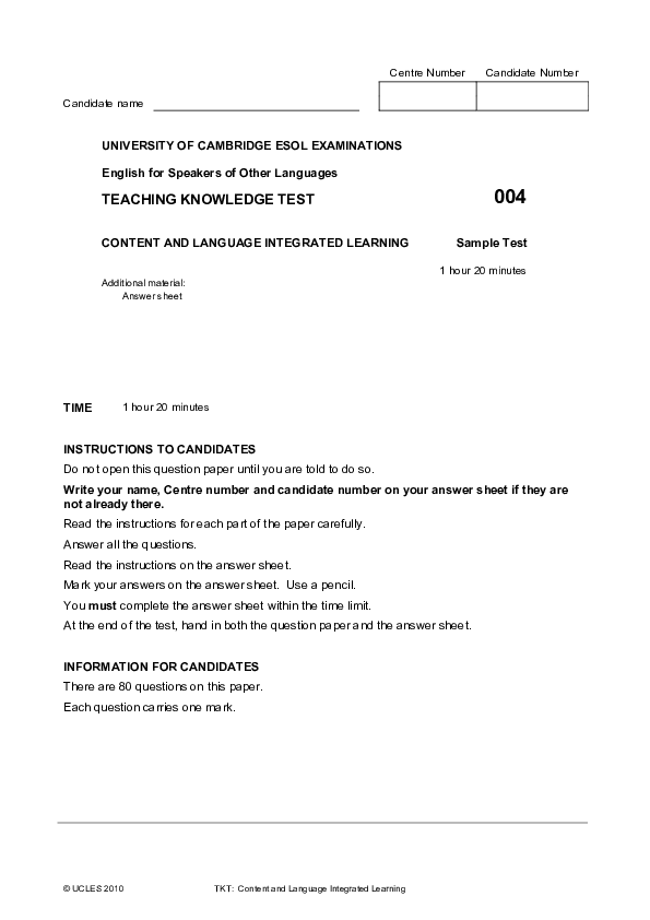 (PDF) UNIVERSITY OF CAMBRIDGE ESOL EXAMINATIONS English for Speakers of ...