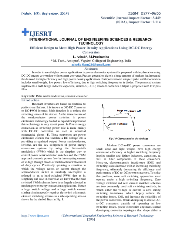 (PDF) Efficient Design to Meet High Power Density Applications Using DC ...