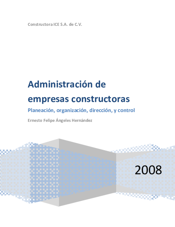 (PDF) Administración de empresas constructoras