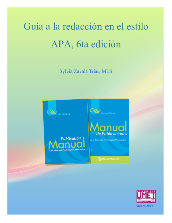 (PDF) GUIA DE REDACCION ESTILO APA