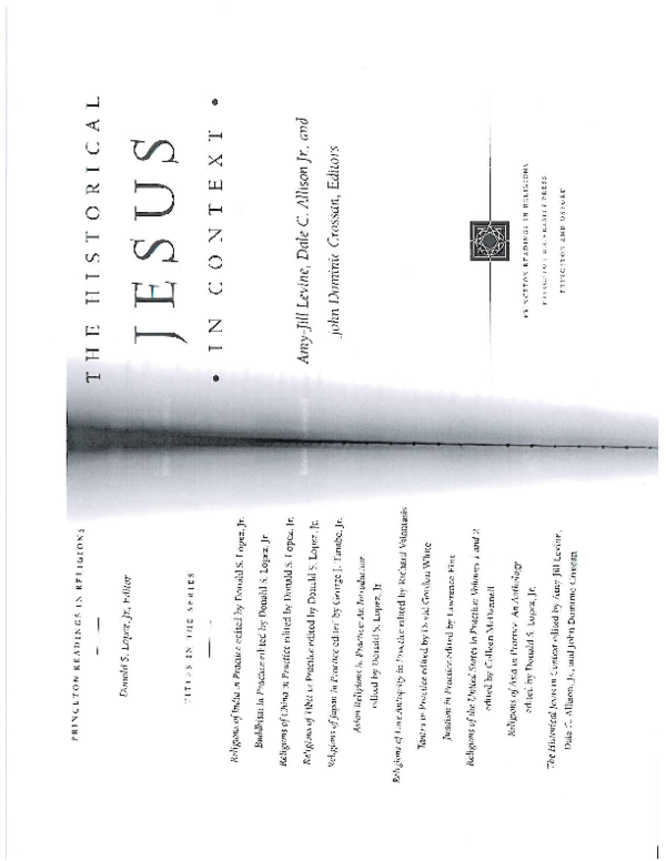 (PDF) The Chreia (The Historical Jesus in Context)