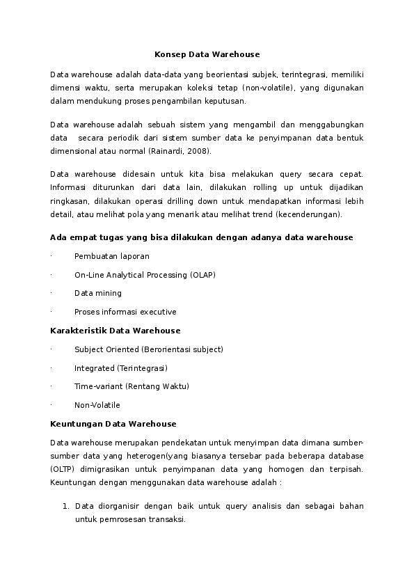 Doc Konsep Data Warehouse