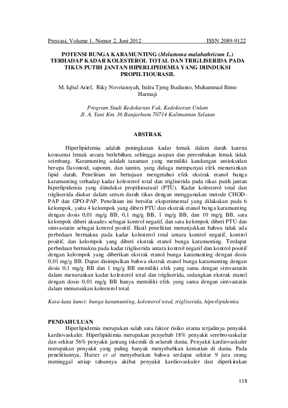 (PDF) POTENSI BUNGA KARAMUNTING (Melastoma malabathricum L.) TERHADAP ...