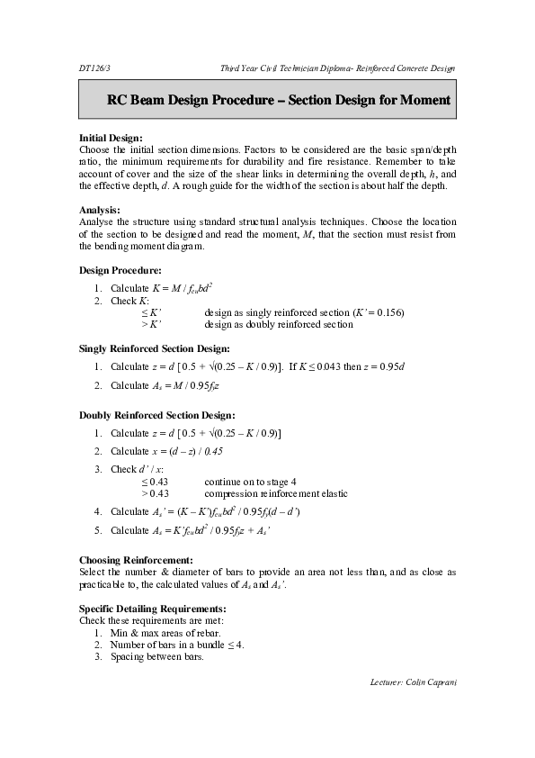 (PDF) DT126/3 Third Year Civil Technician Diploma-Reinforced Concrete ...