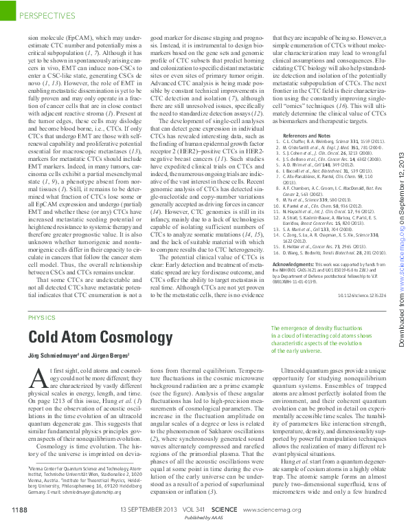 (PDF) Cold Atom Cosmology