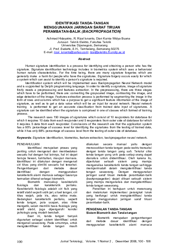 (PDF) IDENTIFIKASI TANDA-TANGAN MENGGUNAKAN JARINGAN SARAF TIRUAN PERAMBATAN-BALIK (BACKPROPAGATION