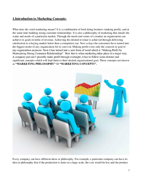 (DOC) Introduction to Marketing Concepts