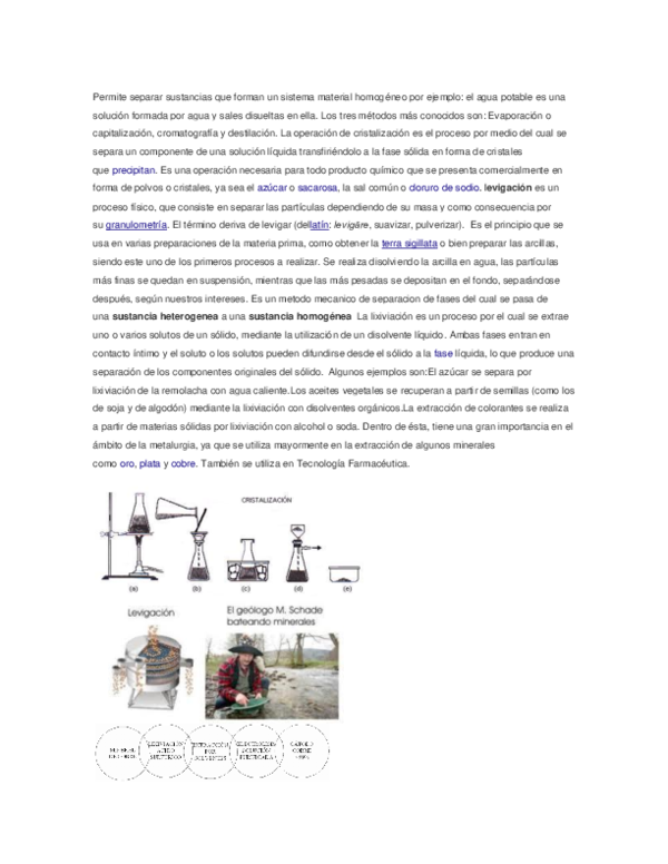 (DOC) Permite separar sustancias que forman un sistema material ...