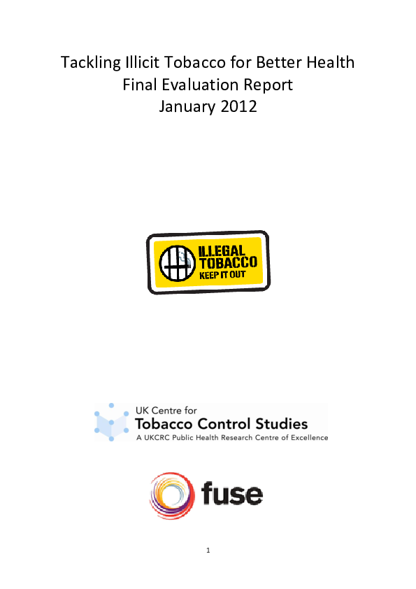 (PDF) Tackling Illicit Tobacco for Better Health Final Evaluation Report