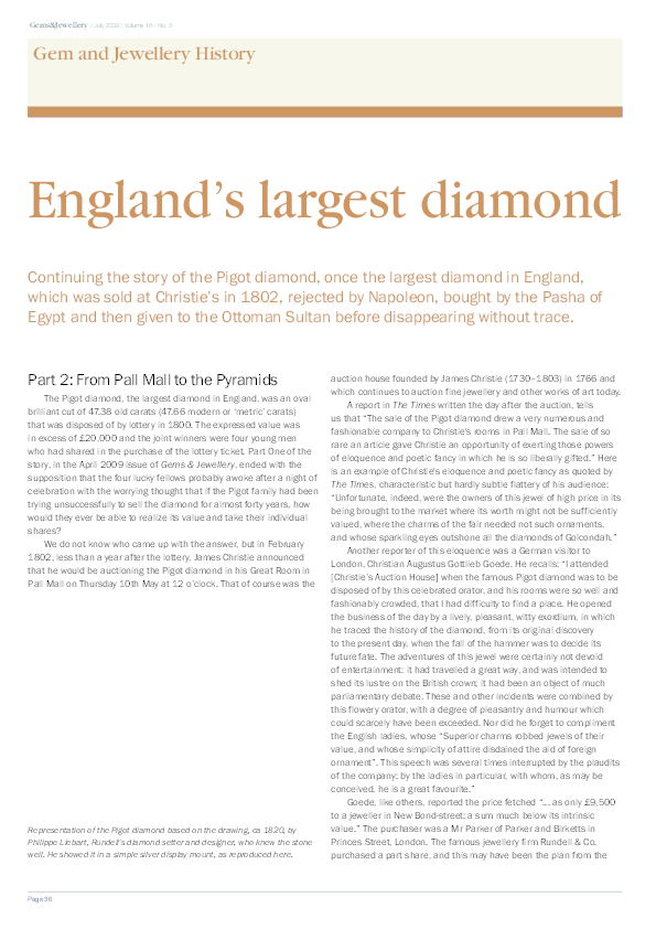(PDF) England's Largest Diamond (The Pigot - Part 2)