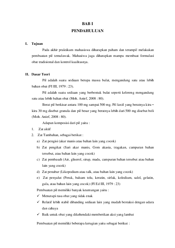 (DOC) laporan pembuatan pil