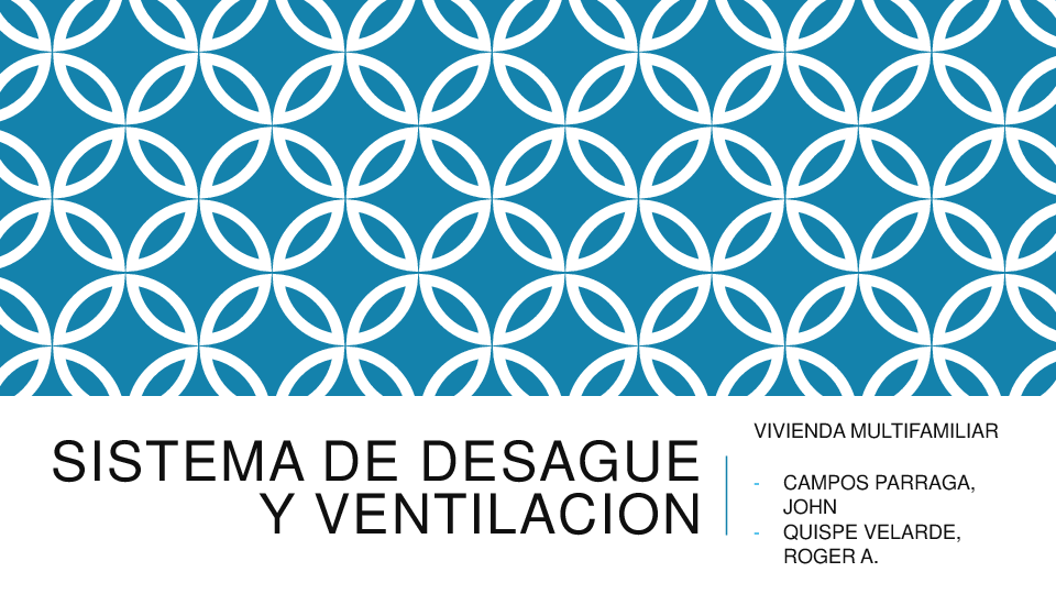 (PPT) SISTEMA DE DESAGUE Y VENTILACION