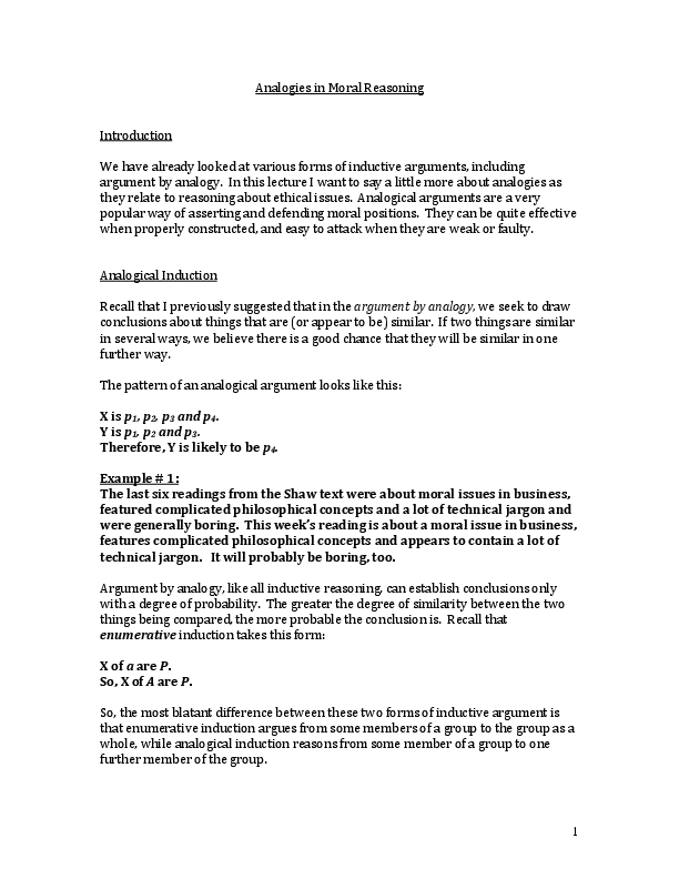 (PDF) Analogies in Moral Reasoning