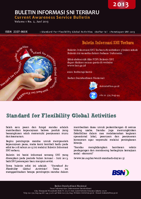 (PDF) Standard for Flexibility Global Activities BULETIN INFORMASI SNI ...