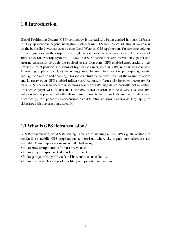 (DOC) GPS Retransmission
