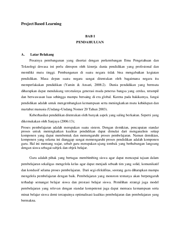 Project Based Learning