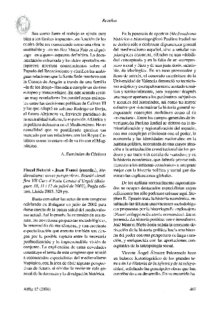 (PDF) Flocel SABATÉ - Joan FARRÉ (coords.), Medievalisme: noves ...