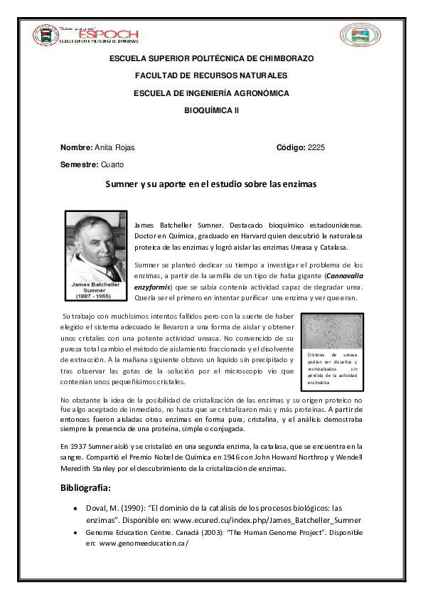 (DOC) ESCUELA SUPERIOR POLITÉCNICA DE CHIMBORAZO Sumner y su aporte en ...