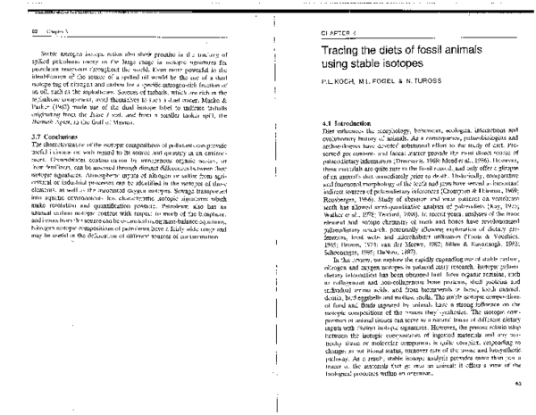 (PDF) Tracing the diets of fossil animals using stable isotopes