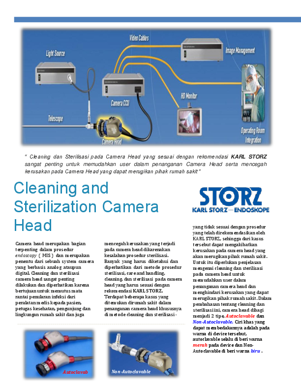 (DOC) cleaning and sterilization of camera head ( laparoscopy )