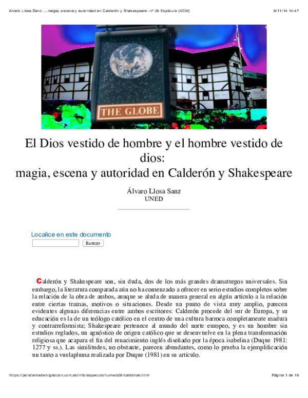 (PDF) El Dios vestido de hombre y el hombre vestido de dios: magia ...