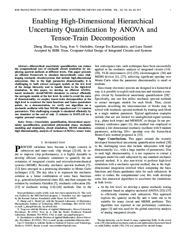 (PDF) Enabling high-dimensional hierarchical uncertainty quantification by ANOVA and tensor ...