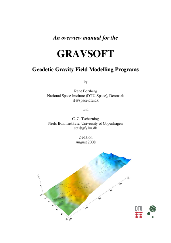 (PDF) An overview manual for the GRAVSOFT Geodetic Gravity Field Modelling Programs