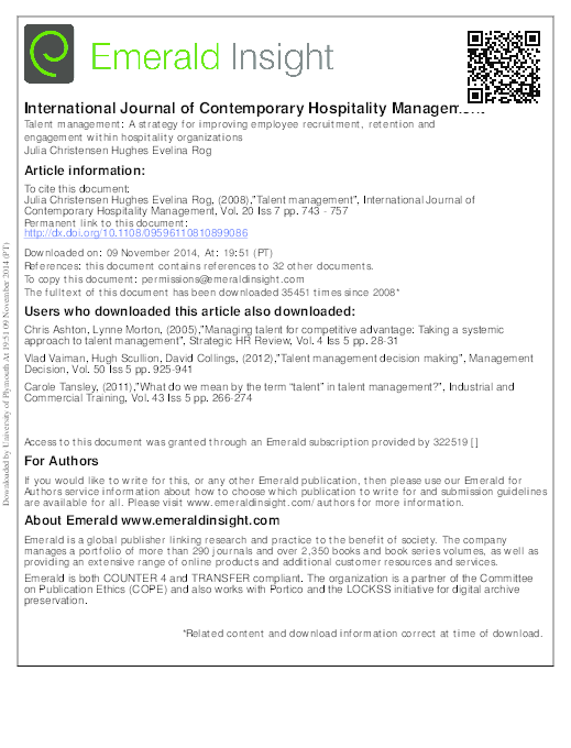 (PDF) International Journal of Contemporary Hospitality Management ...