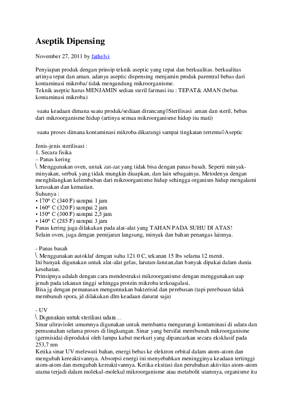 (DOC) Aseptik Dipensing