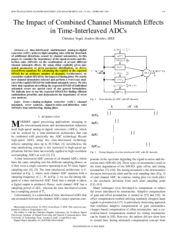 (PDF) The impact of combined channel mismatch effects in time ...