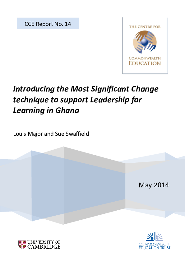 (PDF) Introducing the Most Significant Change technique to support ...