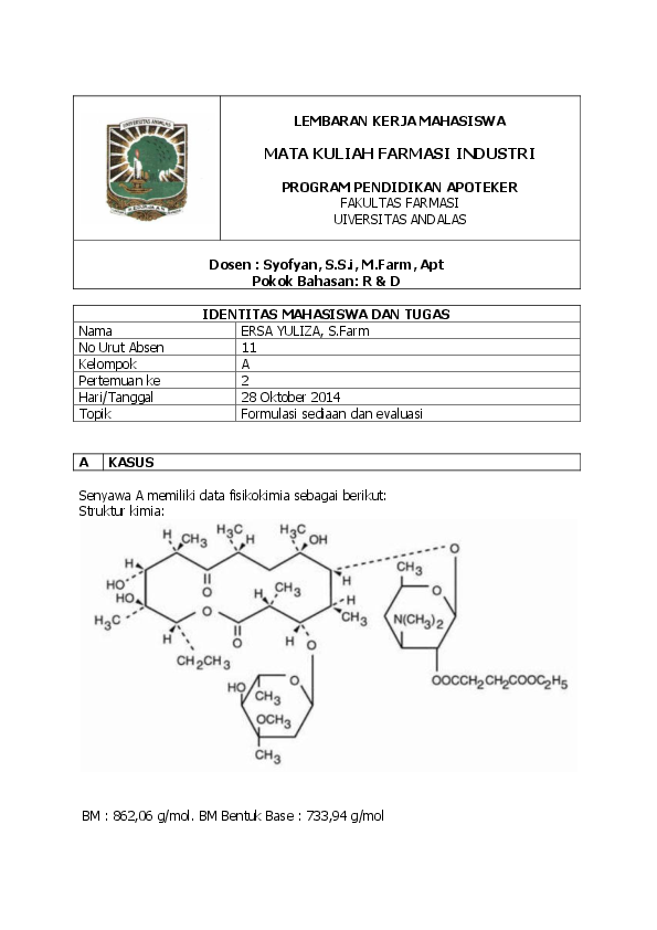 (DOC) kasus 2 pak sopyan, formulasi obat baru