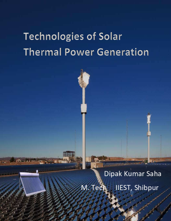 (PDF) Technologies of Solar Thermal Power Generation