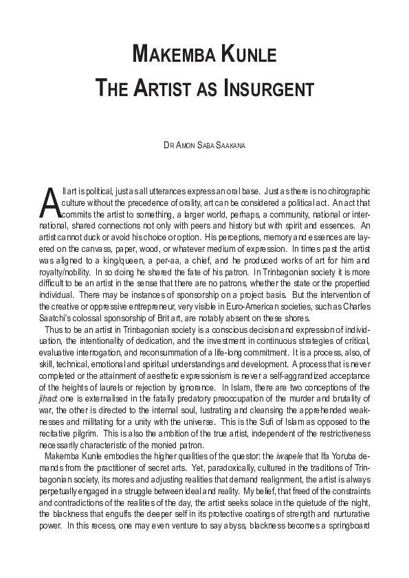 Makemba Kunle Retrospective at The Nationa Museum: The Artist as ...