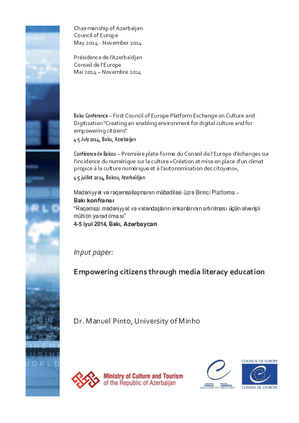 (PDF) Empowering citizens through media literacy education