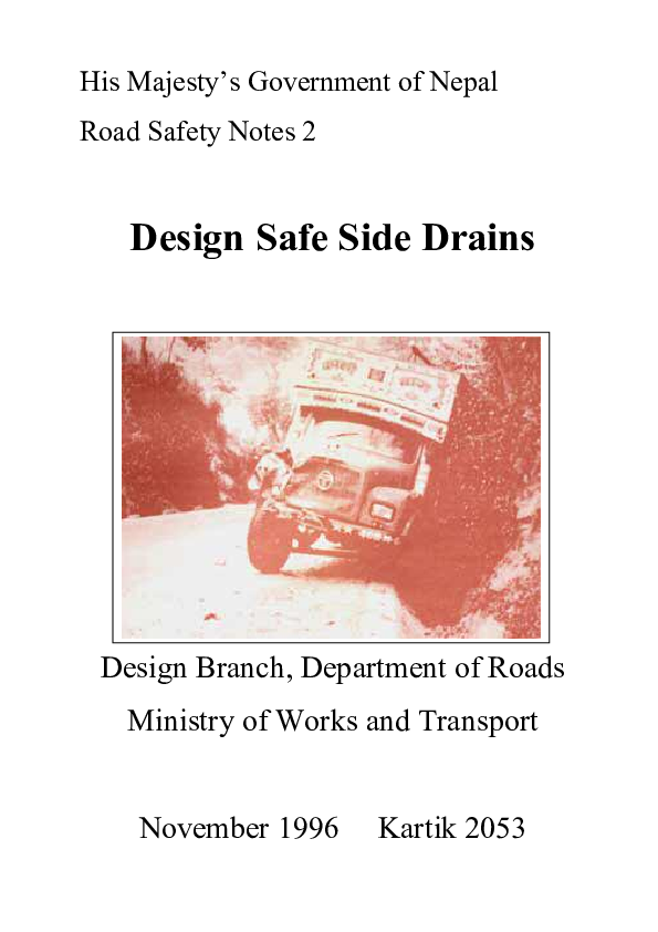 (PDF) His Majesty's Government of Nepal Road Safety Notes 2 Design Safe ...